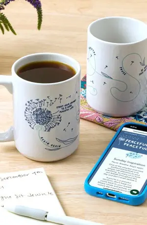 UNCOMMON GOODS Daily Mindfulness Interactive Qr Mug
