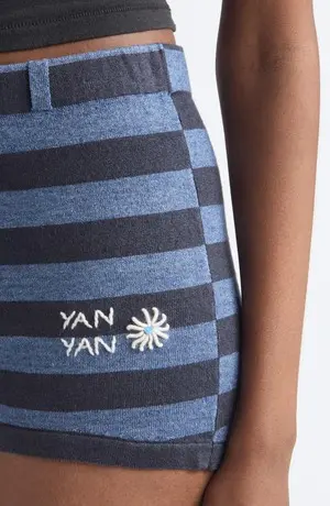 YANYAN Daisy Linen Blend Sweater Shorts