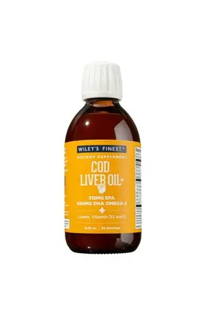 WILEY'S FINEST Orange Flavored Cod Liver Oil Omega-3 Supplement - None