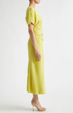 Victoria Beckham Bela Ruched Midi Dress