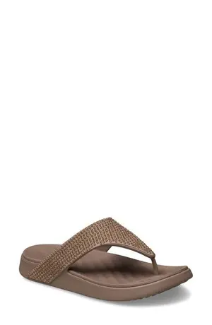 CROCS Getaway Gems Flip Flop - Latte