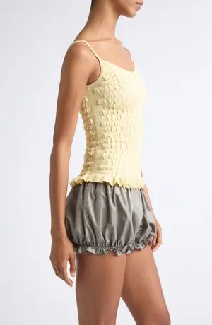 CONNER IVES Shirred Cotton & Cashmere Camisole