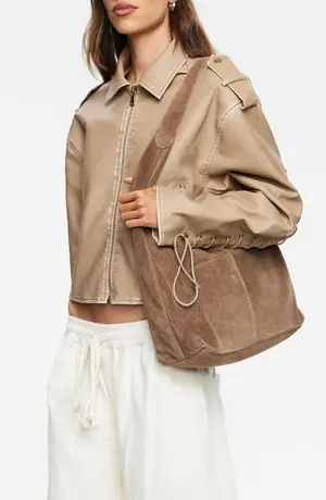 Lioness Jet Metallic Faux Leather Jacket