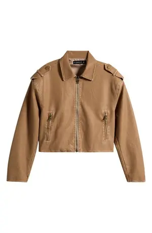 Lioness Jet Metallic Faux Leather Jacket
