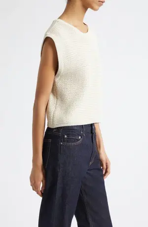 Derek Lam 10 Crosby Vivienne Cap Sleeve Sweater