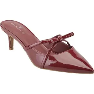 Bandolino Bandolino Mokita Pointed Toe Mule With Bow Detailing Dark Red