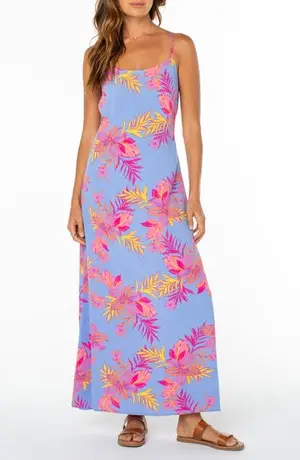 Roxy Skylar Tie Back Maxi Sundress - Cornflower