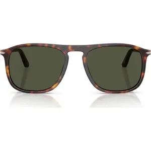 Persol Acetate Square Frame Sunglasses - Havana/green