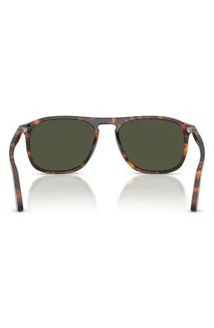 Persol Acetate Square Frame Sunglasses - Havana/green
