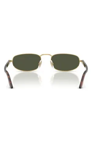 Persol Oval Frame Sunglasses - Gold/green