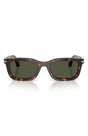 Persol 53mm Rectangular Sunglasses - Havana/green