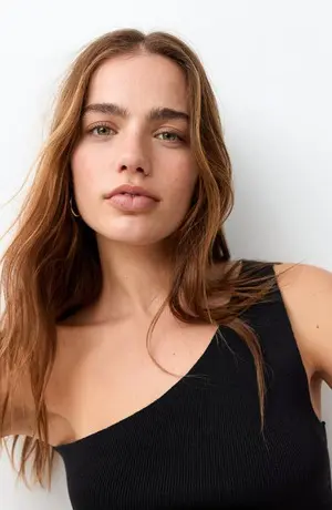 Mango Grommet One-shoulder Rib Tank