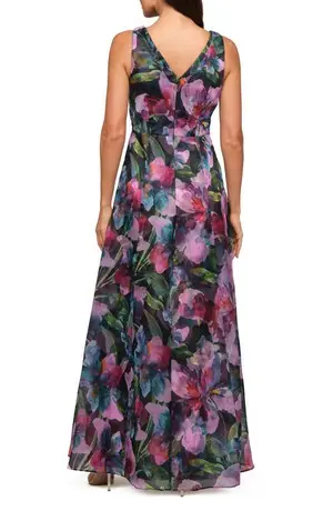 Js Collections Philipa Floral A-line Gown