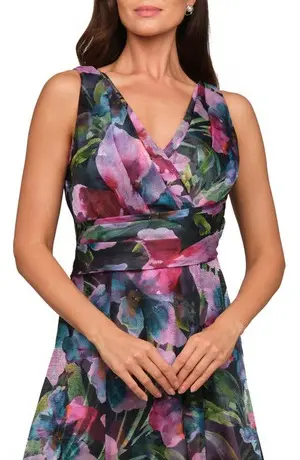 Js Collections Philipa Floral A-line Gown