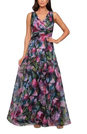 Js Collections Philipa Floral A-line Gown