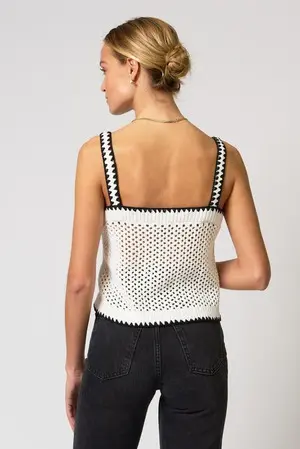 Central Park West Crochet Button Tank