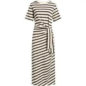 Rag & Bone The Slub Stripe T-shirt Maxi Dress - Cream Multi