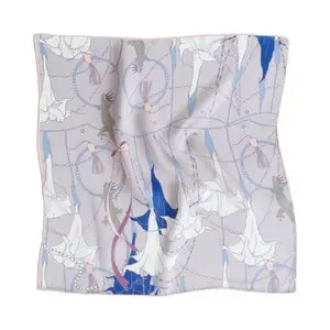 LOST PATTERN Datura Silk Pocket Square
