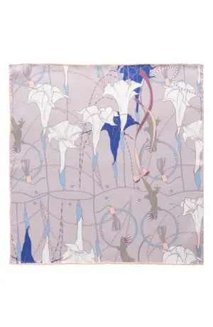 LOST PATTERN Datura Silk Pocket Square