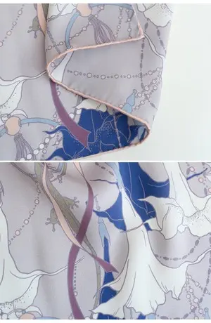 LOST PATTERN Datura Silk Pocket Square