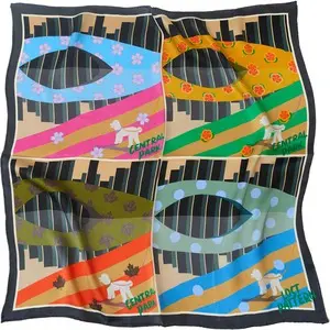 LOST PATTERN Season In Park Silk Bandana - Black