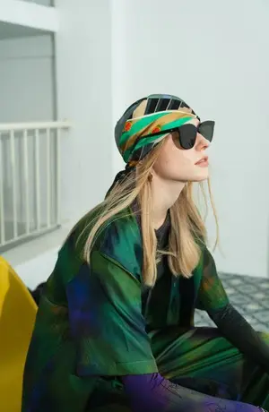 LOST PATTERN Season In Park Silk Bandana