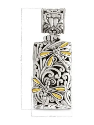 DEVATA Dragonfly Pendant In Sterling And 18k Gold