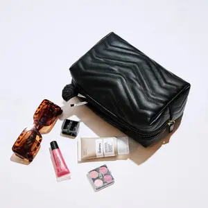 URBAN EXPRESSIONS Chic Stitch Cosmetic & Travel Organizer Pouch - Black
