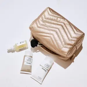 URBAN EXPRESSIONS Chic Stitch Cosmetic & Travel Organizer Pouch - Gold