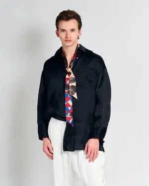 LOST PATTERN Prism Silk Skinny Scarf