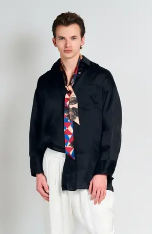 LOST PATTERN Prism Skinny Silk Scarf