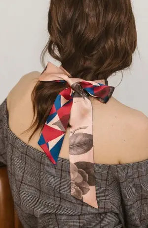 LOST PATTERN Prism Skinny Silk Scarf
