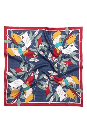 LOST PATTERN El Amor Silk Bandana - Red