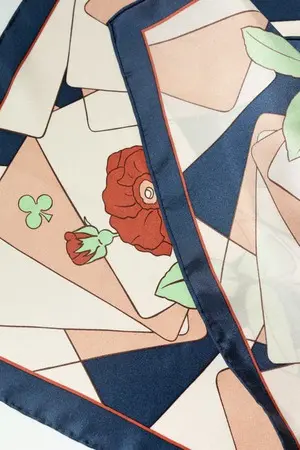LOST PATTERN Camellia Silk Bandana