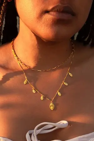 SEVEN SAINTS Paperclip Chain Necklace - White