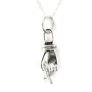 LINN DESIGNS Sterling Cross My Fingers Necklace - Silver
