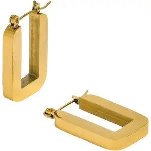 ADIBA 18k Plated Stainless Steel Hoop Earrings - Gold
