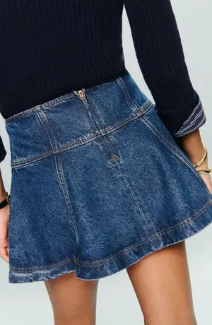 REFORMATION Bentley Denim Mini Skirt