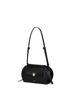NOIRGAZE Fei Shoulder Bag With Gold Tone Lock Closure - Noir