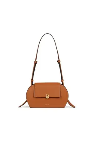 NOIRGAZE Fei Shoulder Bag With Gold Tone Lock Closure - Tan