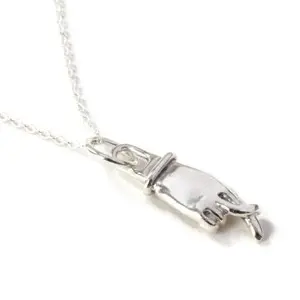 LINN DESIGNS Sterling And Diamond "cross My Fingers" Necklace