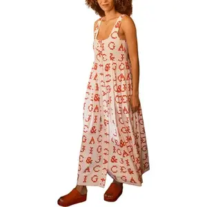 Ace & Jig Ginger Button Front Ankle Length Dress - Monogram