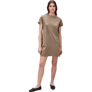 Richer Poorer Relaxed Mini T-shirt Dress - Warm Grey