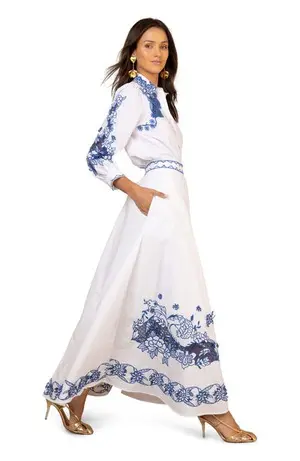 Hale Bob Ambrosia Embroidered Maxi Skirt