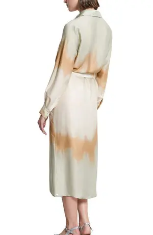 OTTOD'AME Printed Viscose Long Shirt Dress