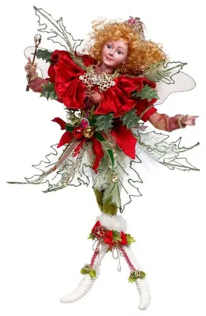 MARK ROBERTS Holly Bells Fairy - Red