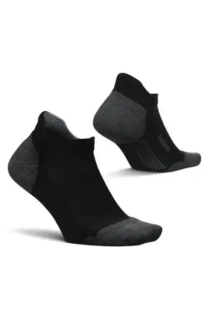 FEETURES Elite Max Cushion No Show Tab Ankle Socks - Black
