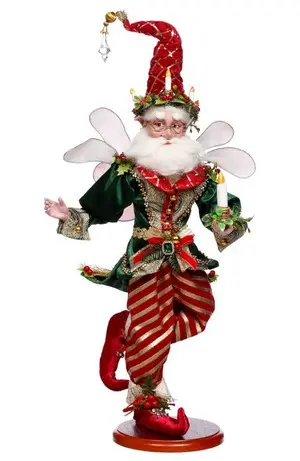 MARK ROBERTS Christmas Candle Fairy On Base - Red