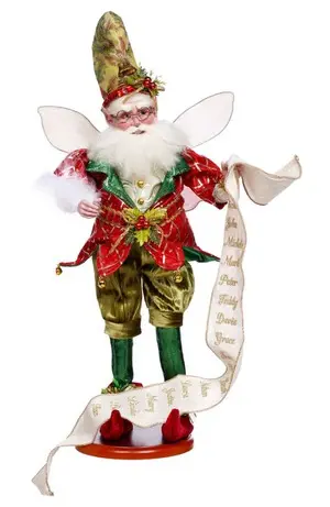 MARK ROBERTS Christmas Gathering Fairy On Base - Red