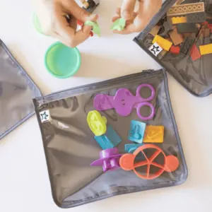TINY TWINKLE Tsa Approved Clear Front Travel Pouches - Hearts
